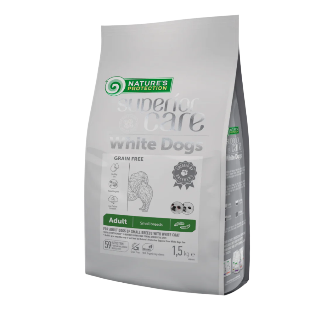 Nature's protection white dogs adult small breed, insect - small kibbl ...