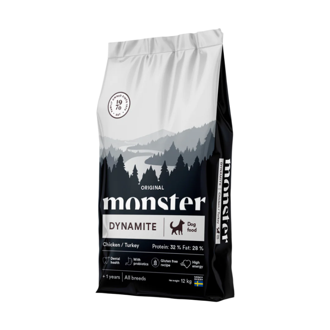 Monster original dynamite chicken & turkey high protein, all breed